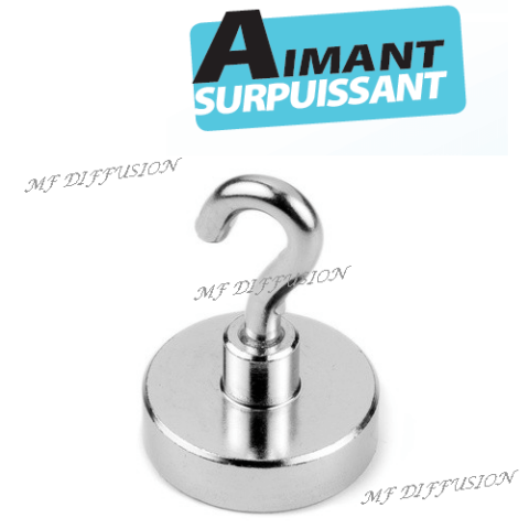 Aimant avec crochet amovible - MFDIFFUSION