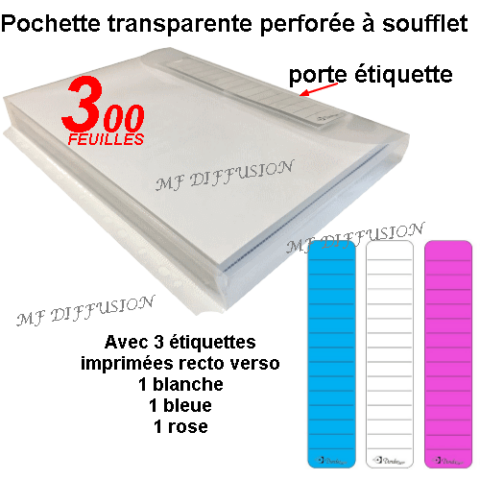 Pochette plan A4 perforée - MFDIFFUSION